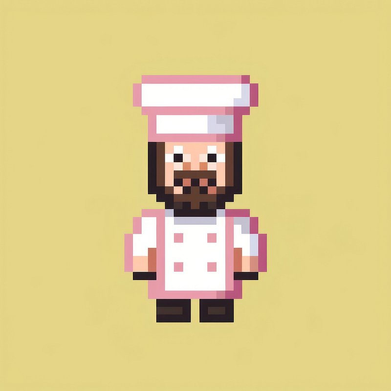 Chef pixel graphics art nutcracker | Free Photo Illustration - rawpixel