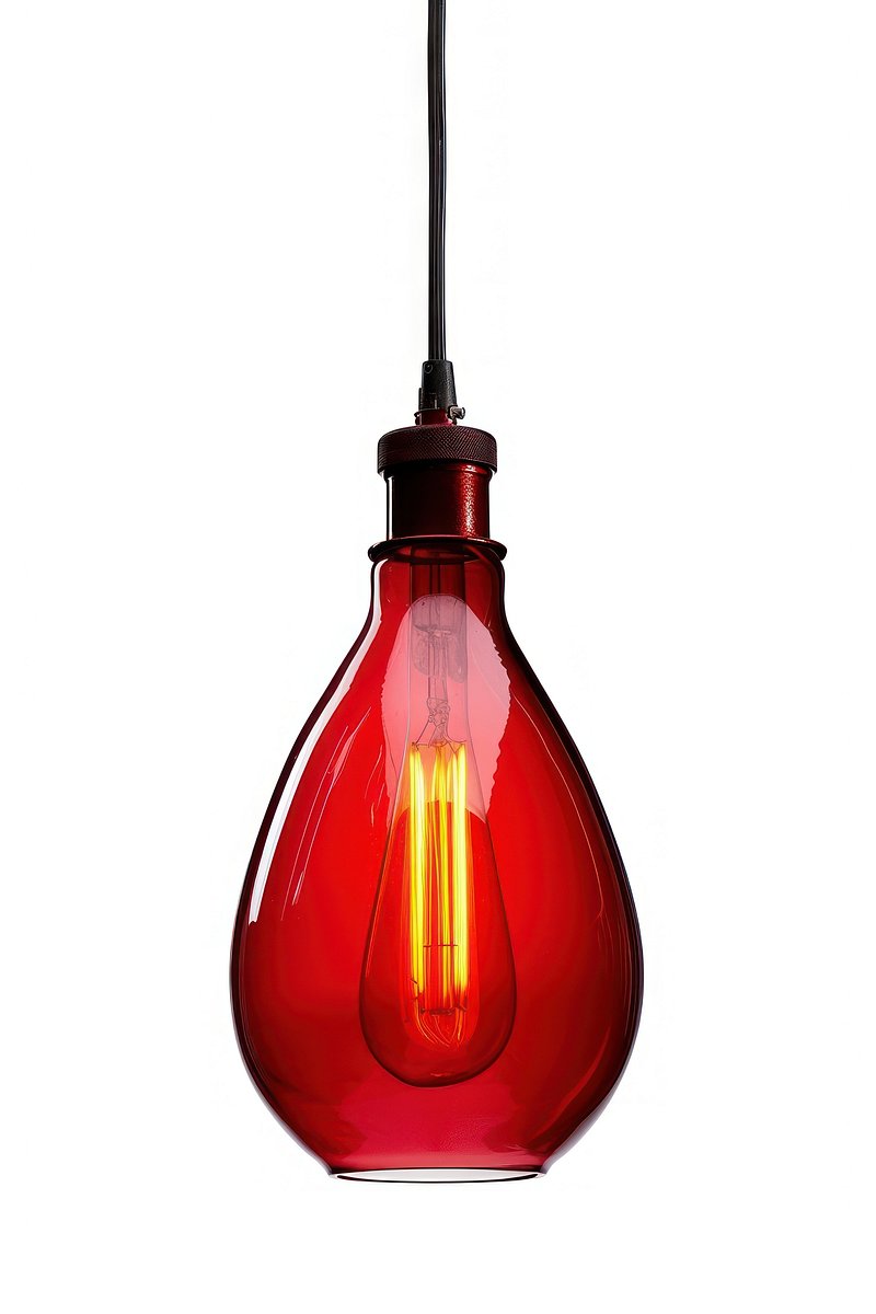 Retro red color pendant lamp | Premium Photo - rawpixel