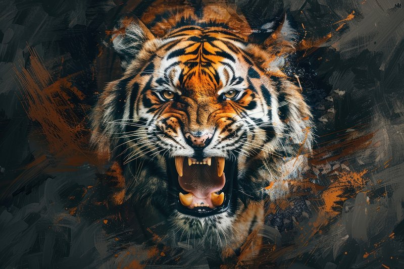 Tiger backgrounds wildlife animal. | Free Photo Illustration - rawpixel