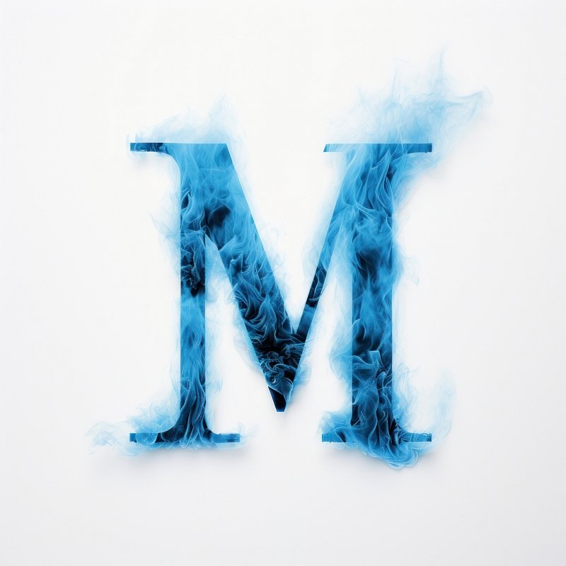 Blue flame letter M font | Free Photo Illustration - rawpixel