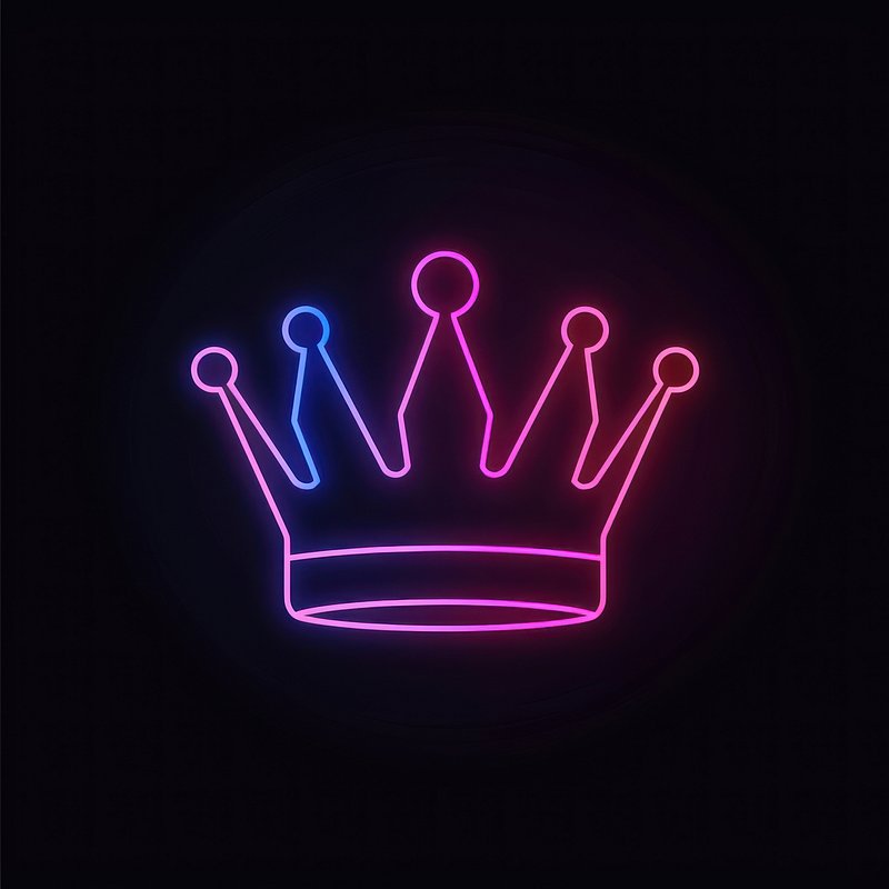 Crown neon light line. | Free Photo Illustration - rawpixel