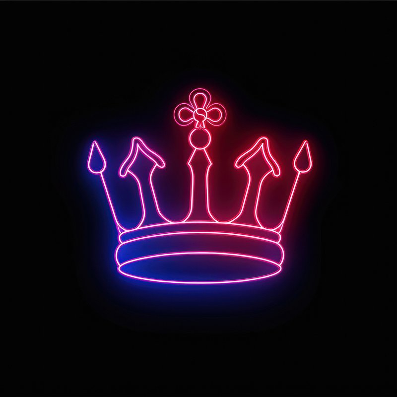 Crown neon light line. | Free Photo Illustration - rawpixel