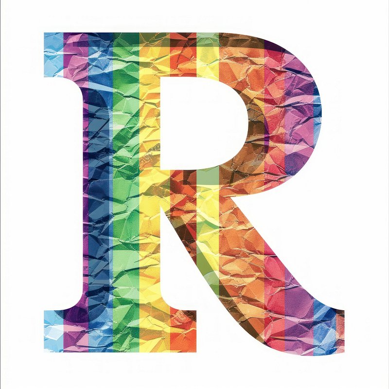 Rainbow alphabet R number symbol | Free Photo Illustration - rawpixel