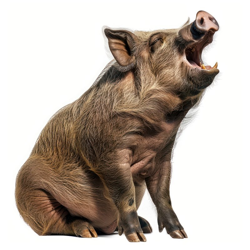 roaring pig wildlife animal mammal. | Free Photo - rawpixel
