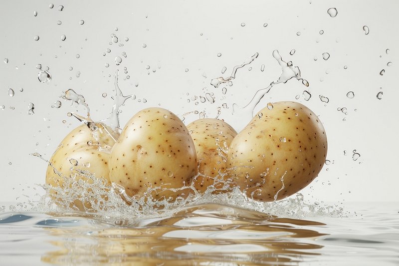 Floating potatoes hot water vegetable | Premium Photo - rawpixel