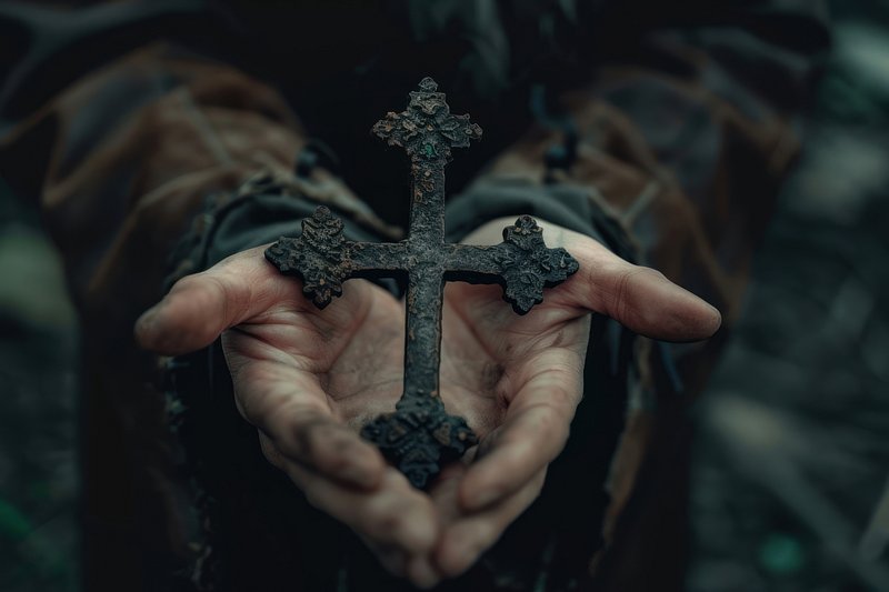 Person holding cross symbol. | Free Photo - rawpixel