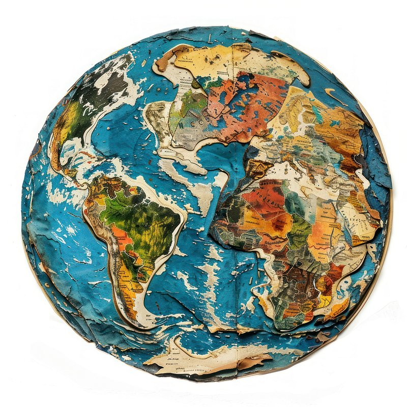 Earth shape collage cutouts astronomy | Free Photo Illustration - rawpixel