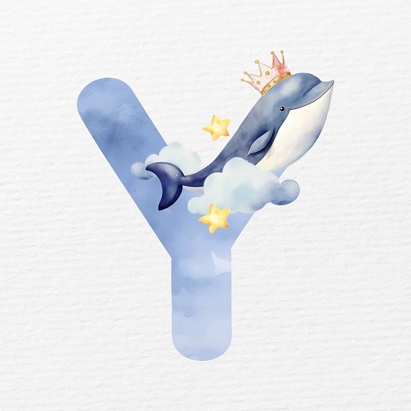 Letter Y blue watercolor alphabet | Premium Photo Illustration - rawpixel