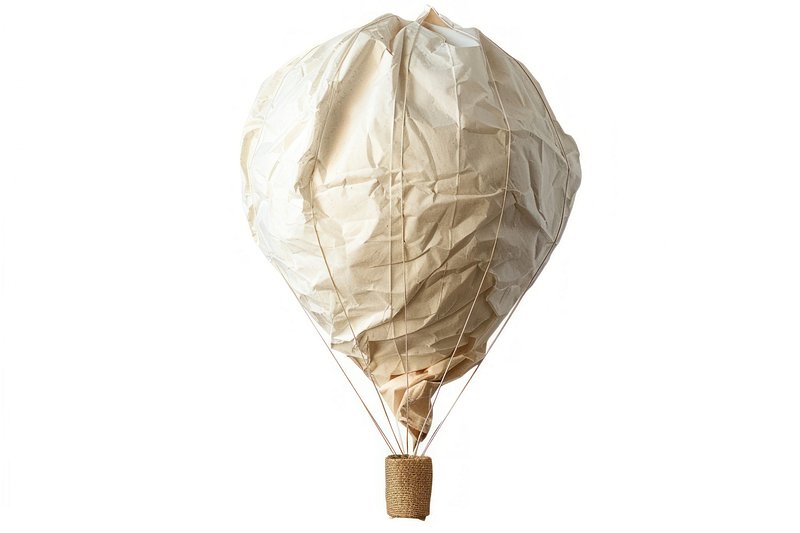 Air balloon style crumpled transportation | Free Photo - rawpixel