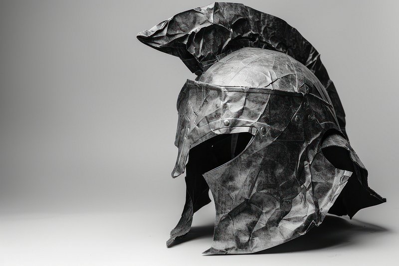 Helmet style crumpled person human | Premium Photo - rawpixel