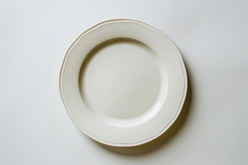 Simple white plate, round minimalist | Premium Photo - rawpixel