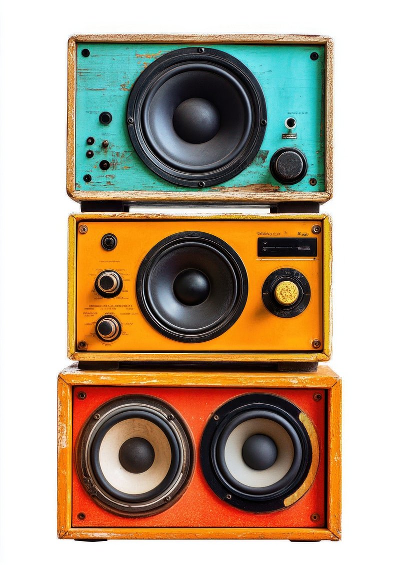 PNG Black speakers stack electronics | Premium PNG - rawpixel
