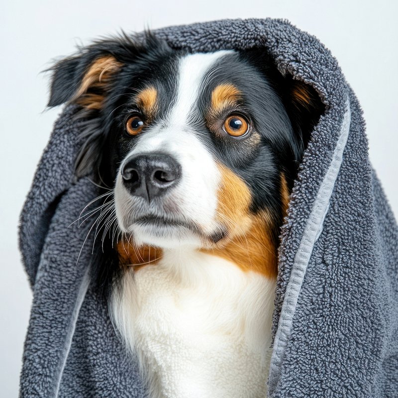 Cute dog wrapped in towel | Free Photo - rawpixel