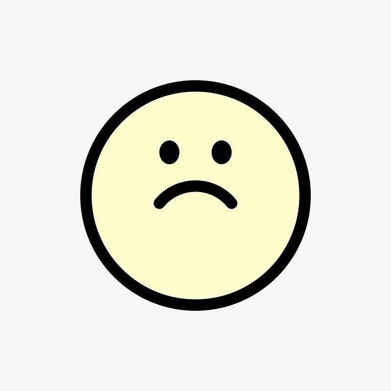Simple sad face illustration isolated | Free Photo Illustration - rawpixel