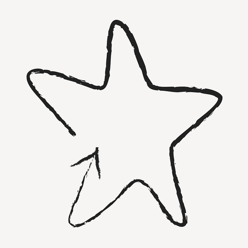 PNG Hand-drawn star outline illustration | Free PNG - rawpixel