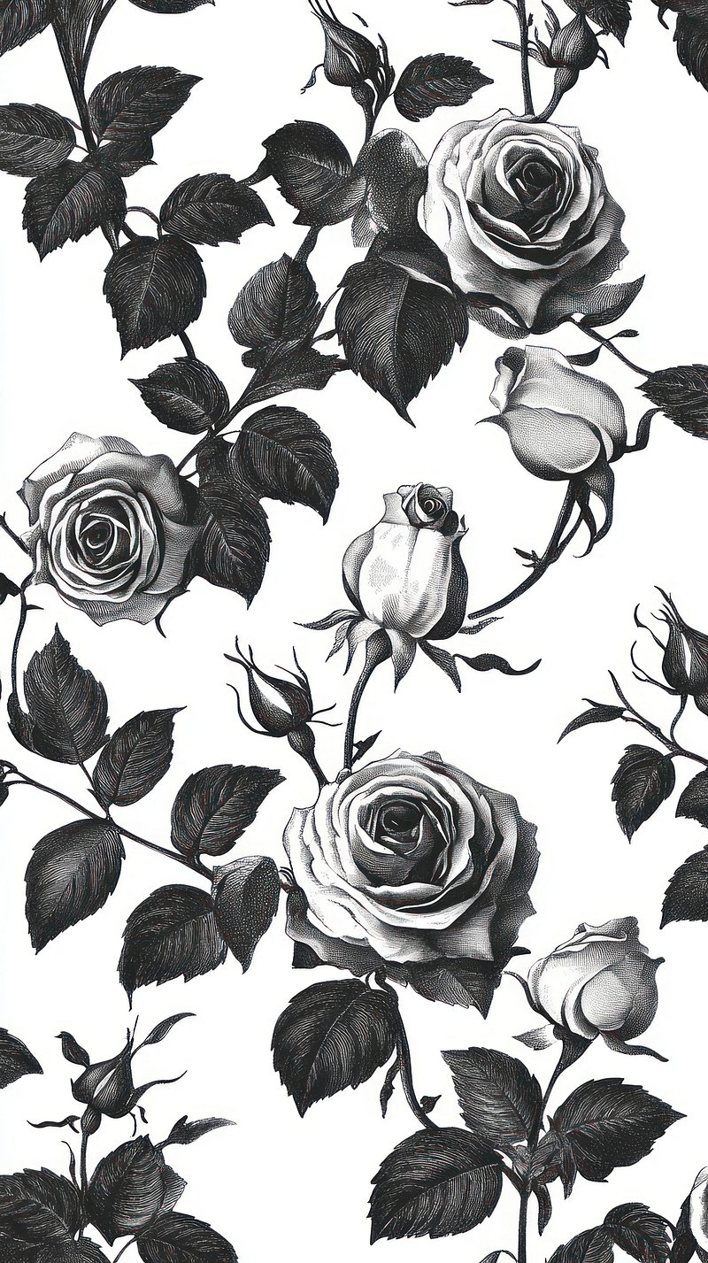 PNG Gothic rose pattern illustration | Free PNG - rawpixel