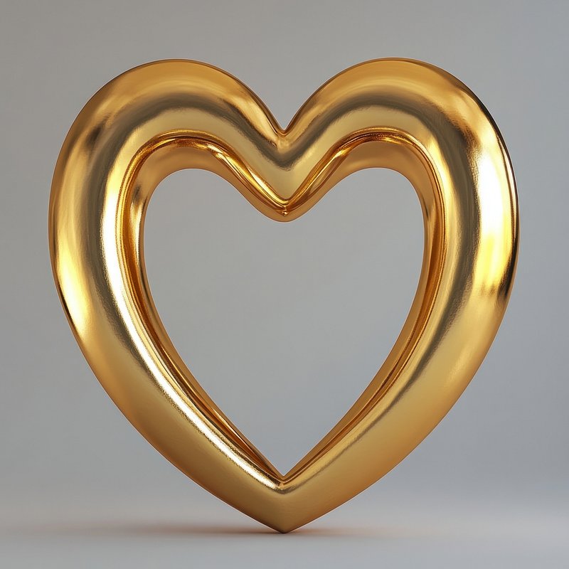 PNG Heart shape metallic gold | Free PNG - rawpixel