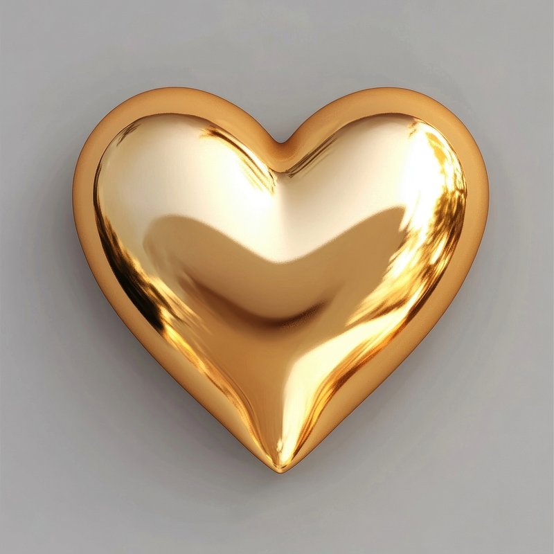 PNG Heart shape metallic gold | Free PNG - rawpixel