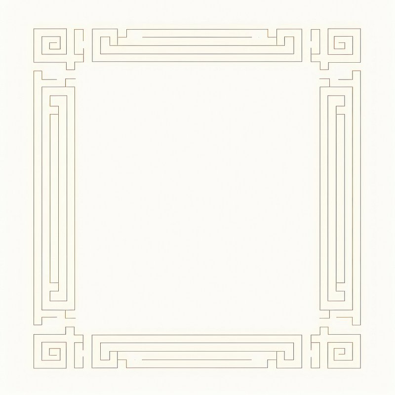 Chinese golden border minimalist design | Free Photo Illustration ...