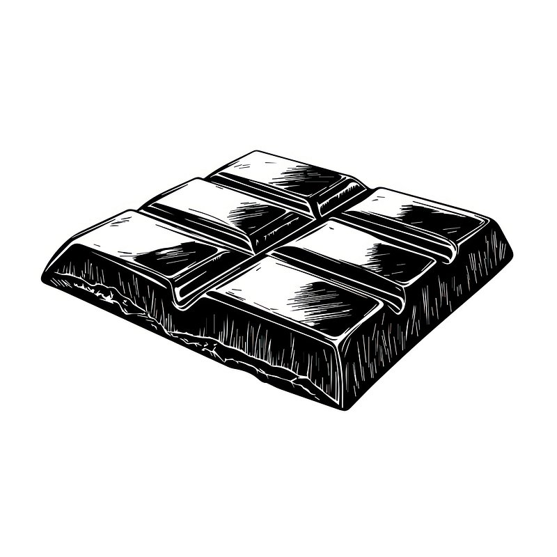 Simple chocolate bar outline linear | Free Vector - rawpixel