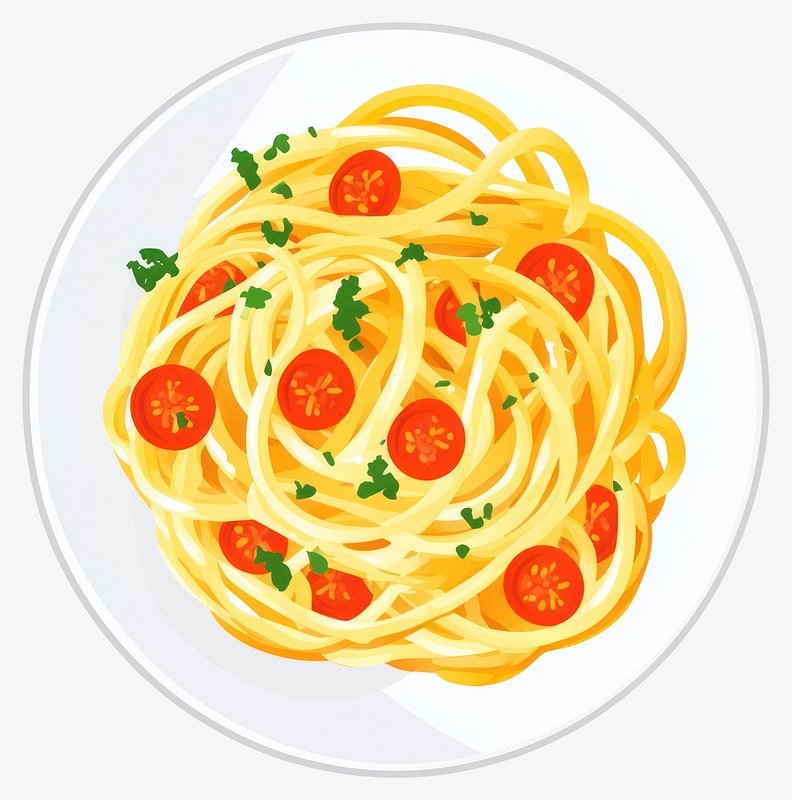 spaghetti bolognese food icon illustration | Free Vector - rawpixel