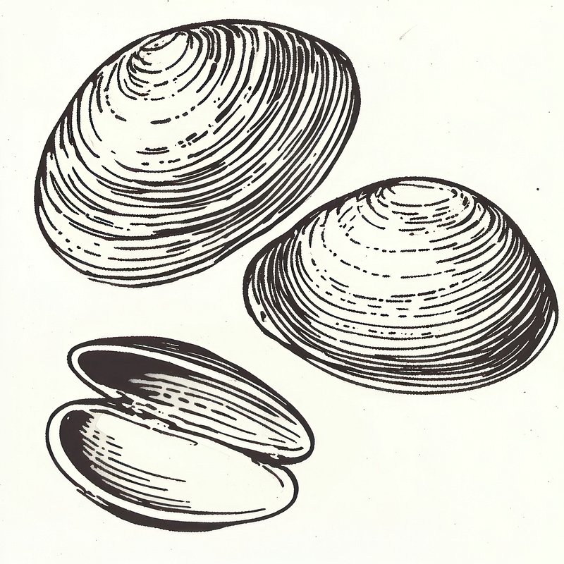 variety shells. Coloured etching | Free Photo Illustration - rawpixel