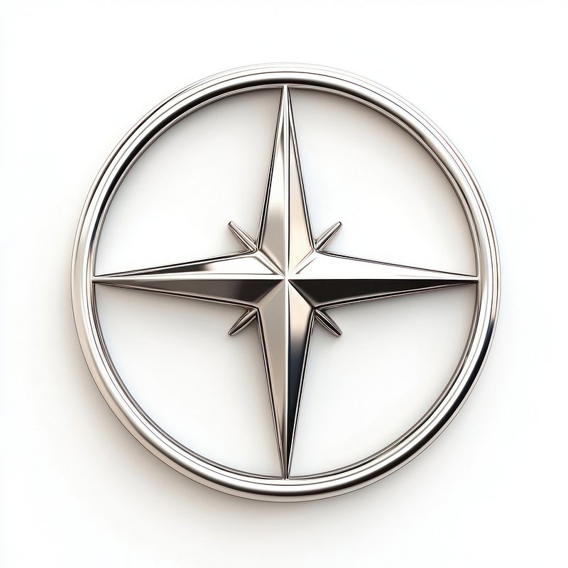 PNG Elegant compass star logo | Free PNG - rawpixel