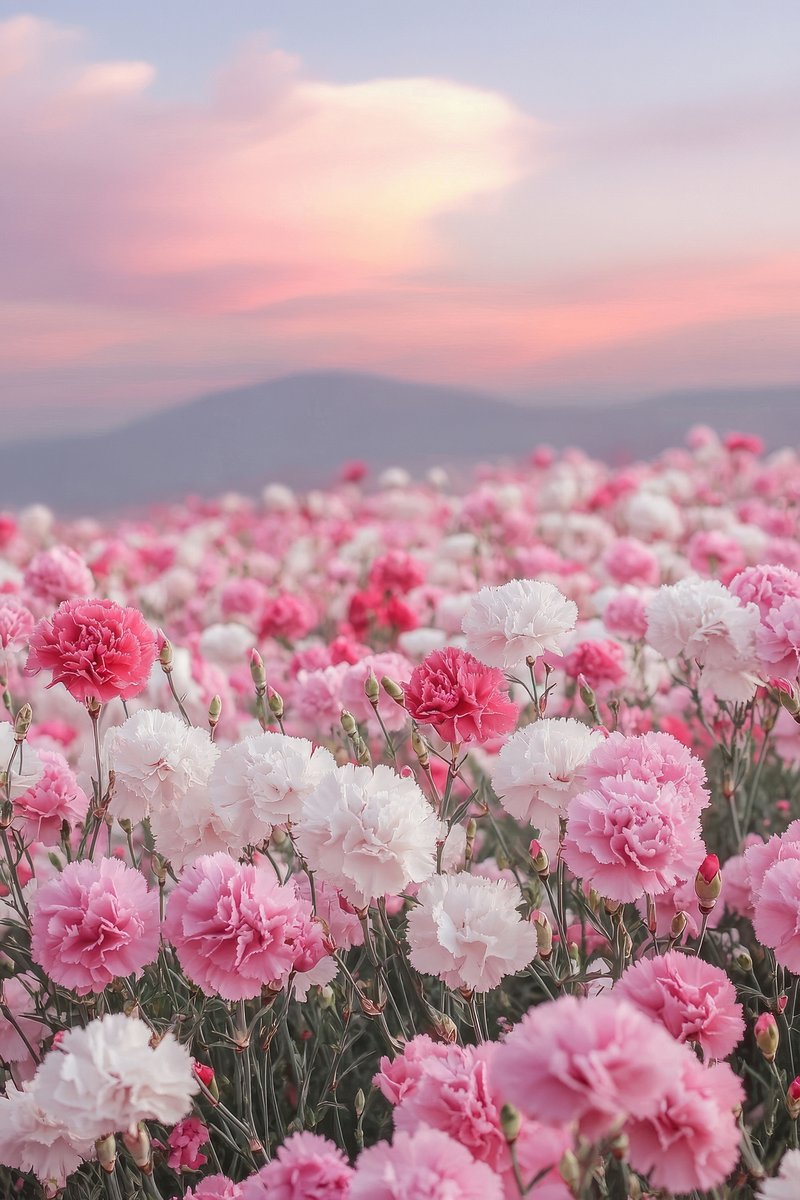Carnation flower fields carnations flowers | Free Photo - rawpixel
