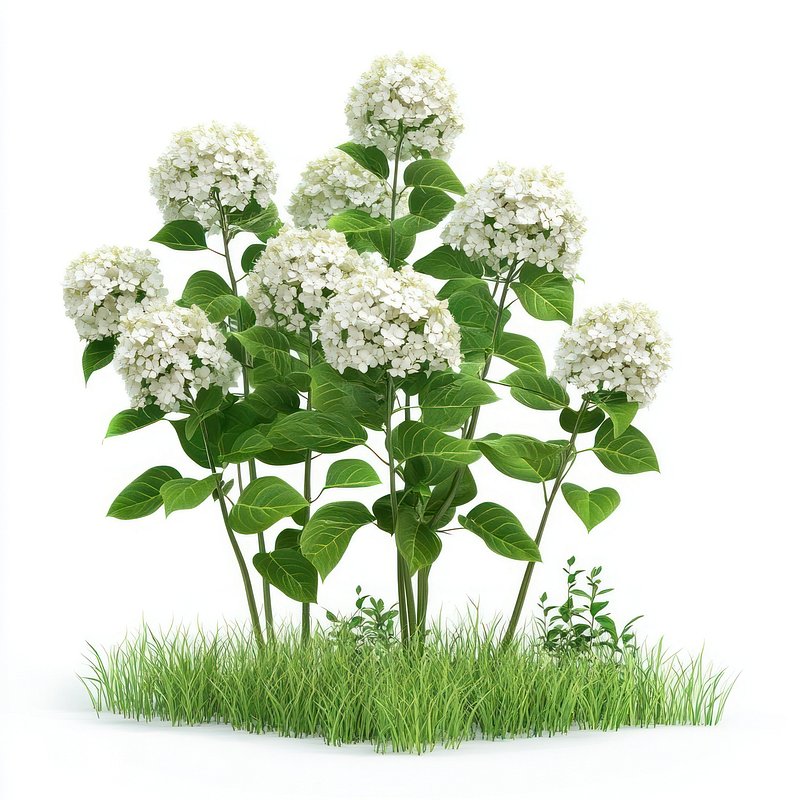 Hydrangeas flower plants leaves. | Free Photo - rawpixel