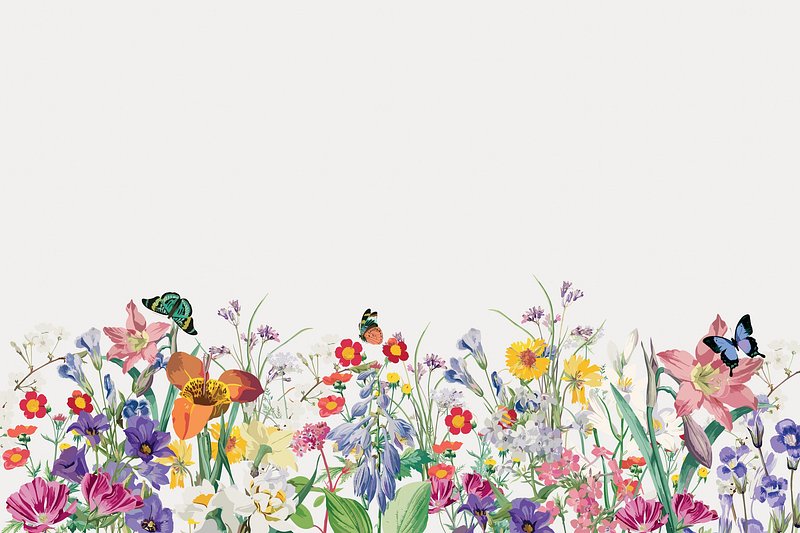 Colorful spring flowers png border | Free PNG - rawpixel
