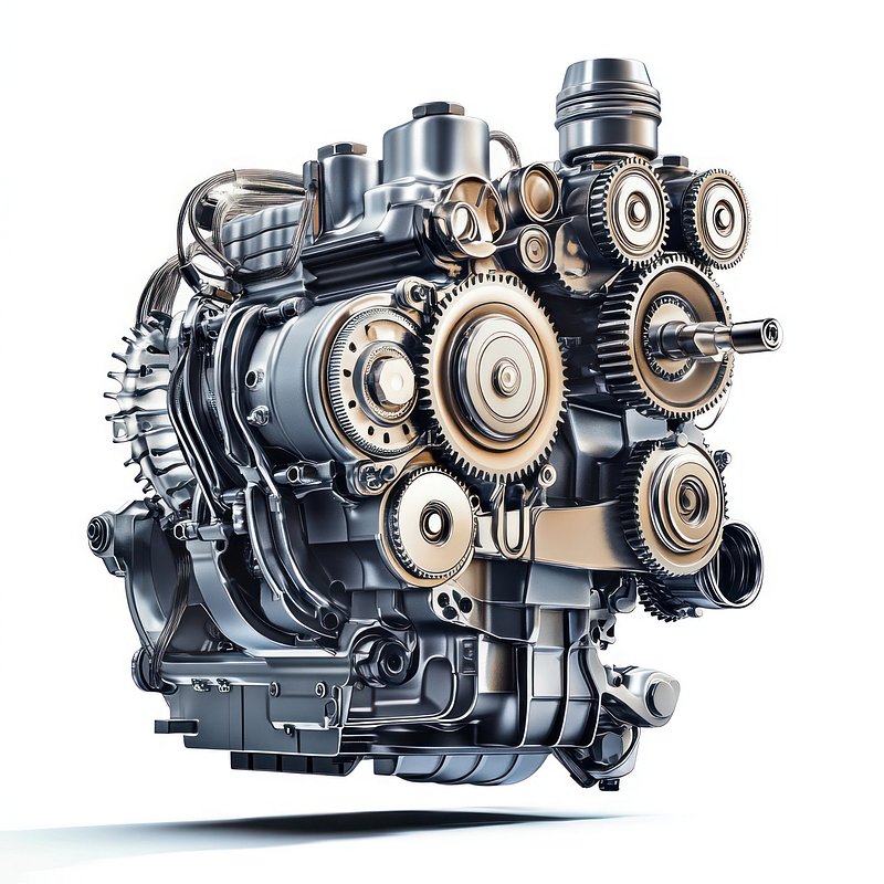 Engine cross-section detailed parts engineering | Free Photo - rawpixel