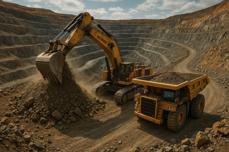 Excavator loading dump truck efficiently | Free Photo - rawpixel