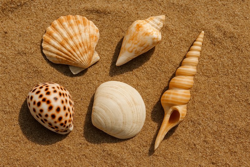 Colorful seashells on sand | Free Photo - rawpixel