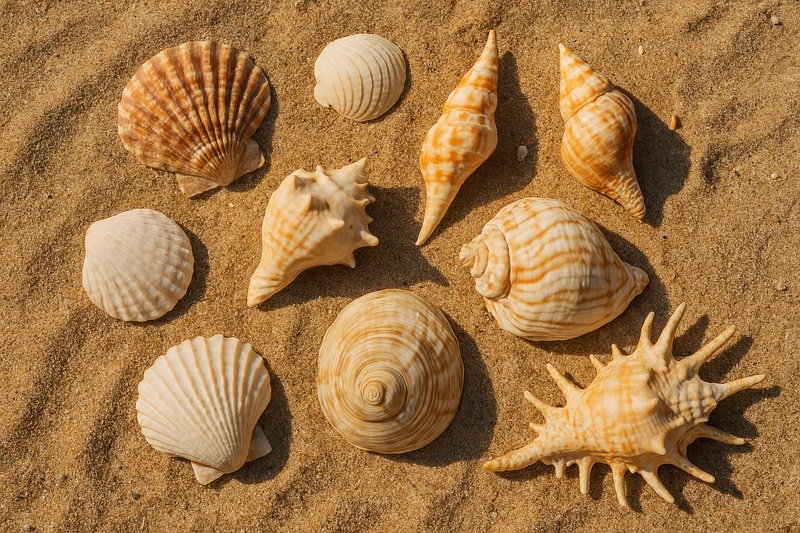 Colorful seashells on sand | Free Photo - rawpixel