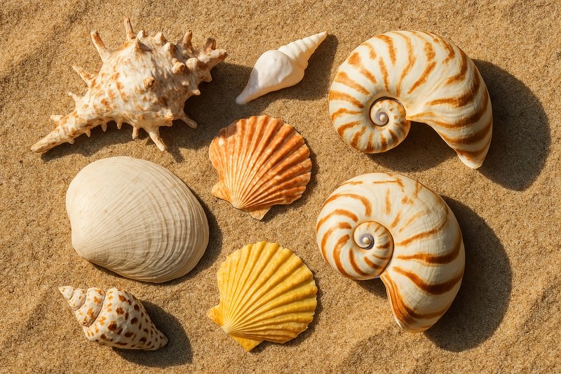Colorful seashells on sand | Free Photo - rawpixel