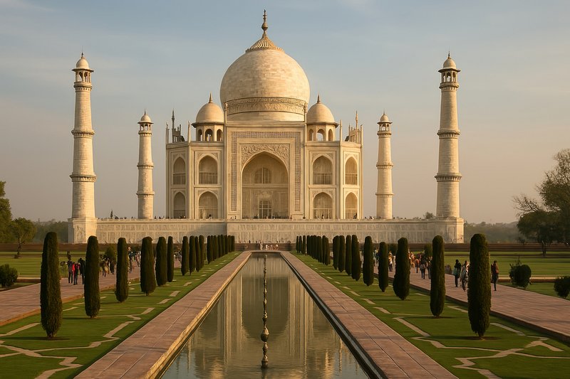 Iconic Taj Mahal reflecting pool | Free Photo - rawpixel