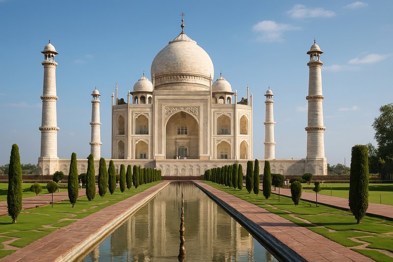 Iconic Taj Mahal reflecting pool | Free Photo - rawpixel