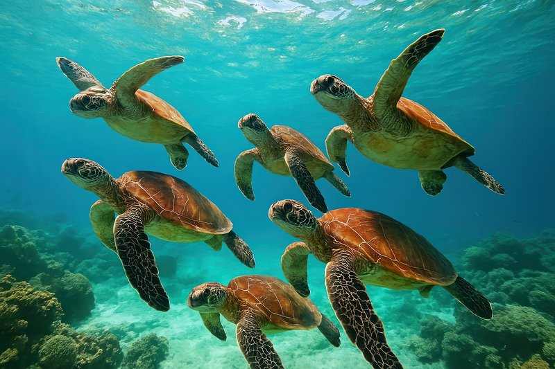 PNG Swimming sea turtle border | Premium PNG - rawpixel