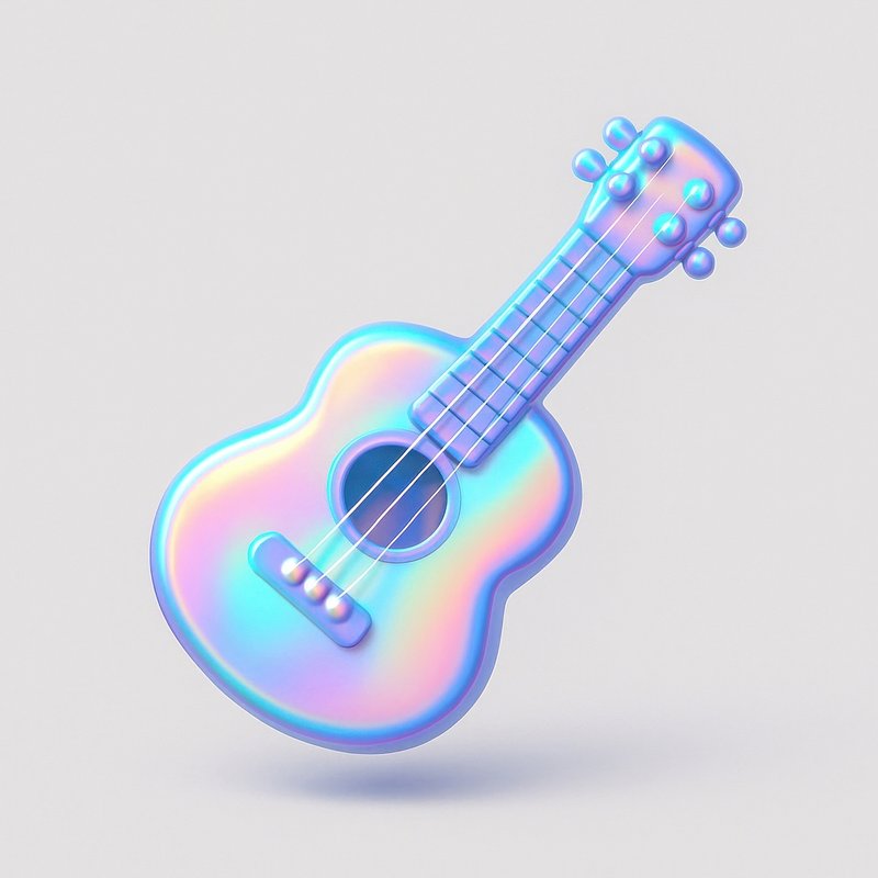 PNG Holographic ukulele vibrant illustration | Free PNG - rawpixel