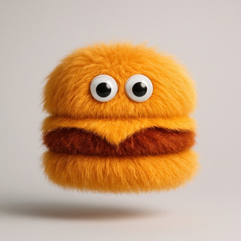 PNG Fuzzy burger googly eyes | Free PNG - rawpixel