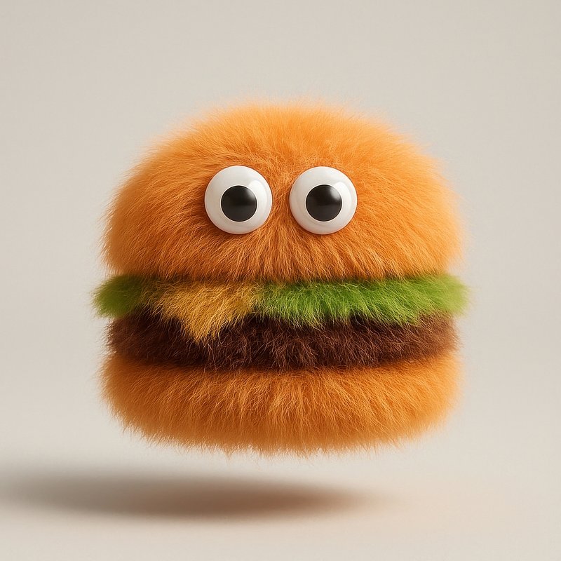 PNG Fuzzy burger googly eyes | Free PNG - rawpixel
