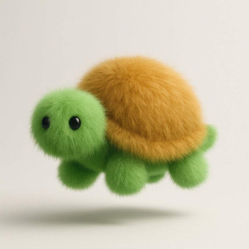 PNG Cute fluffy turtle illustration | Free PNG - rawpixel