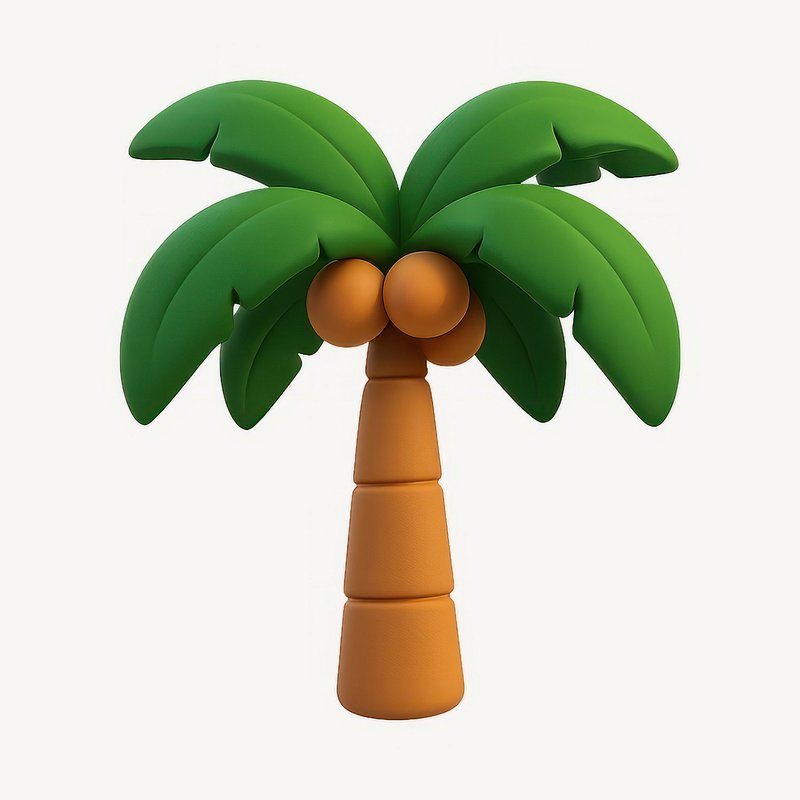 Cute cartoon palm tree illustration | Free Photo Illustration - rawpixel