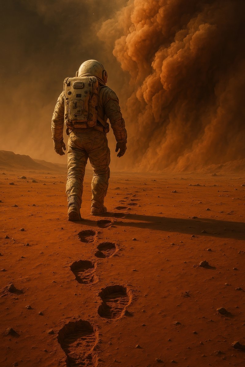Astronaut explores Mars amidst storm | Free Photo - rawpixel