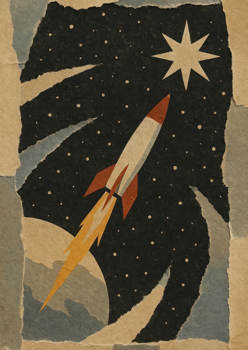 Vintage rocket stamp illustration | Free Photo Illustration - rawpixel