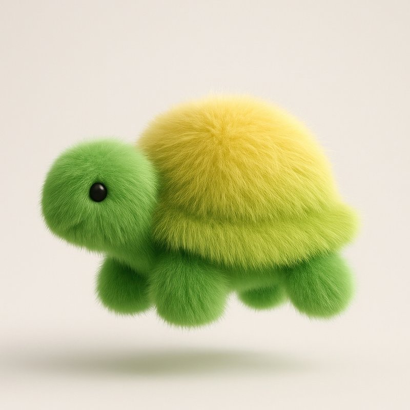 PNG Cute fluffy turtle illustration | Free PNG - rawpixel