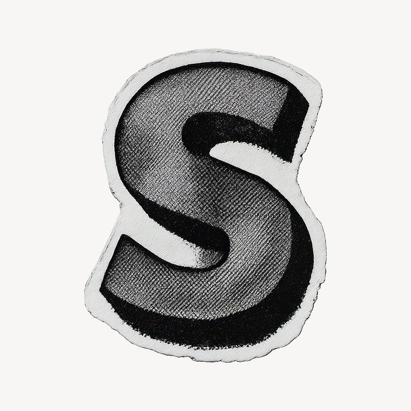 S Letter Black And White Alphabet Images | Free Photos, PNG Stickers ...