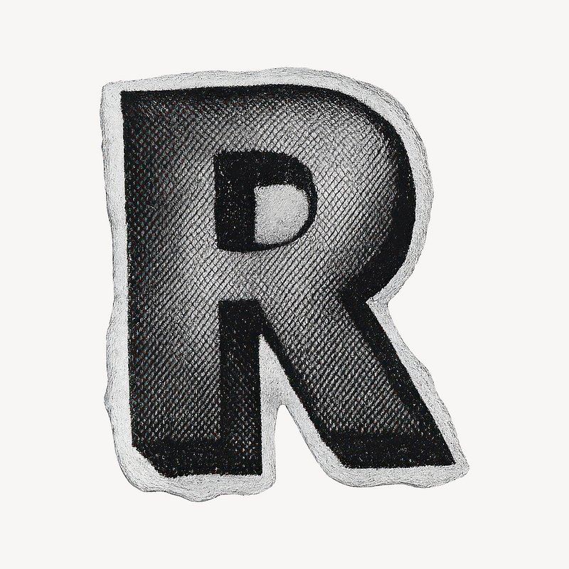 PNG Textured letter R illustration | Free PNG - rawpixel