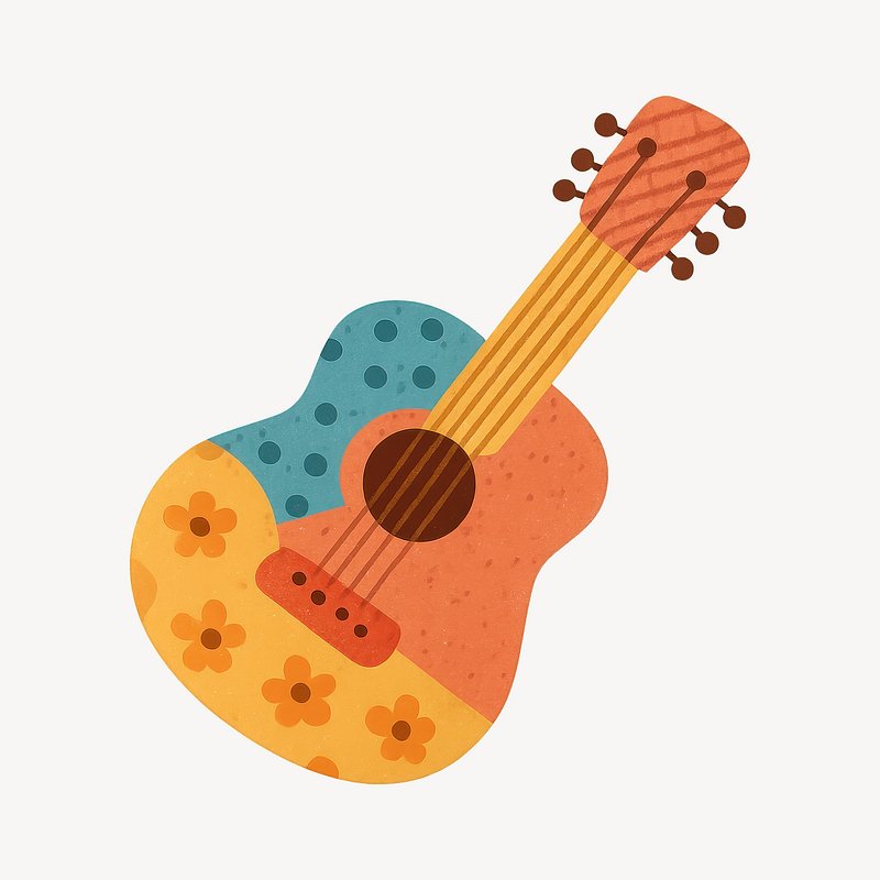 PNG Blue coquette guitar illustration | Free PNG - rawpixel
