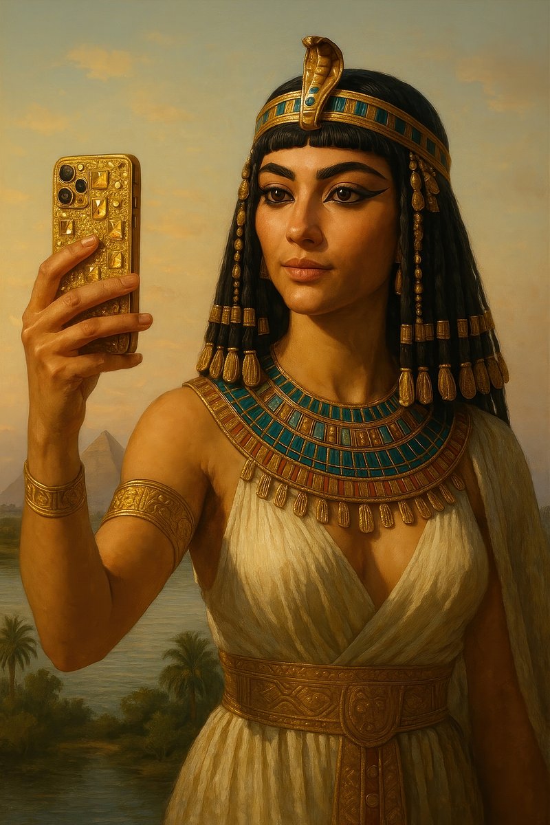 Ancient queen takes selfie | Free Photo Illustration - rawpixel